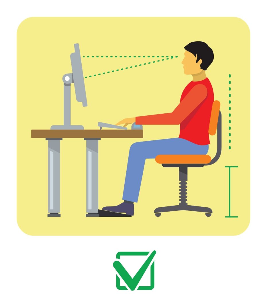 Postura correcta frente al ordenador, ¿cómo conseguirla? - Clínica Ki2